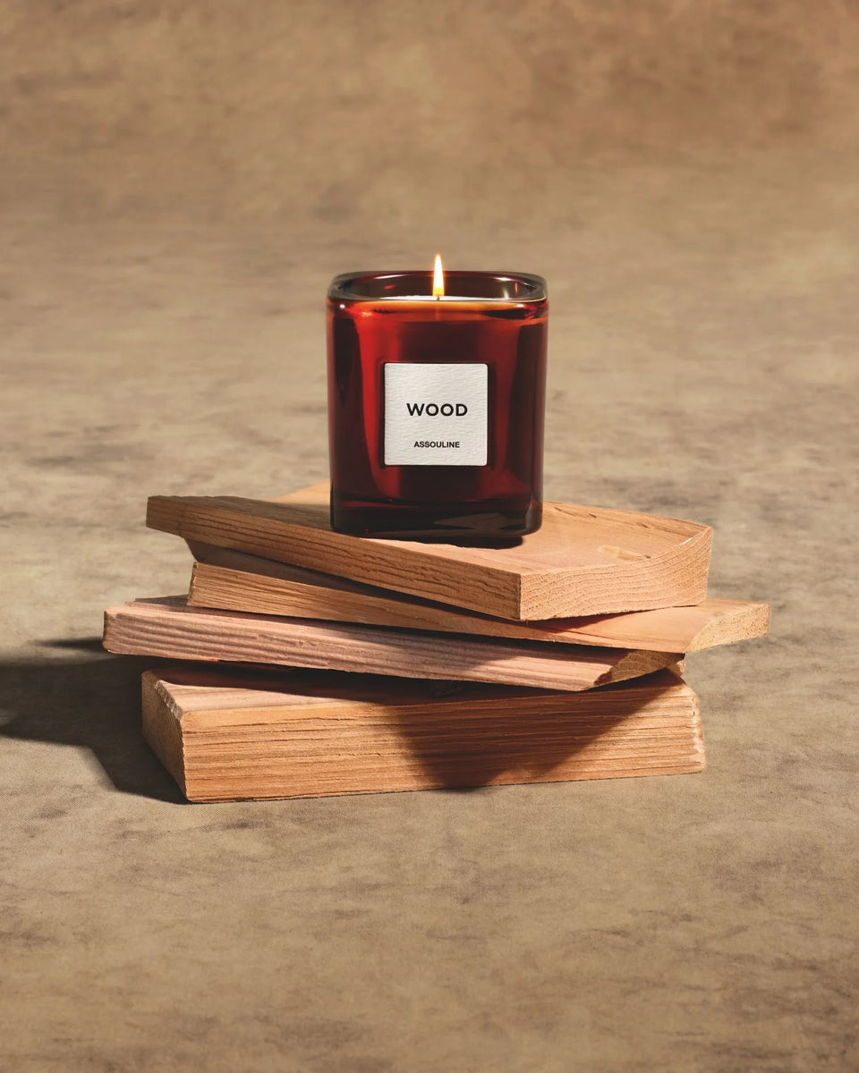 Library Candle in Amber Glass - Wood – Estrelas Haute Living