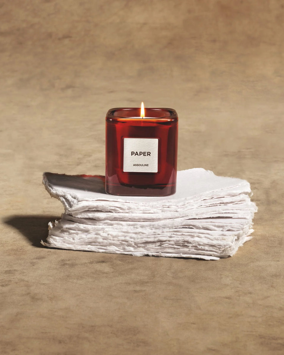Library Candle in Amber Glass - Paper – Estrelas Haute Living