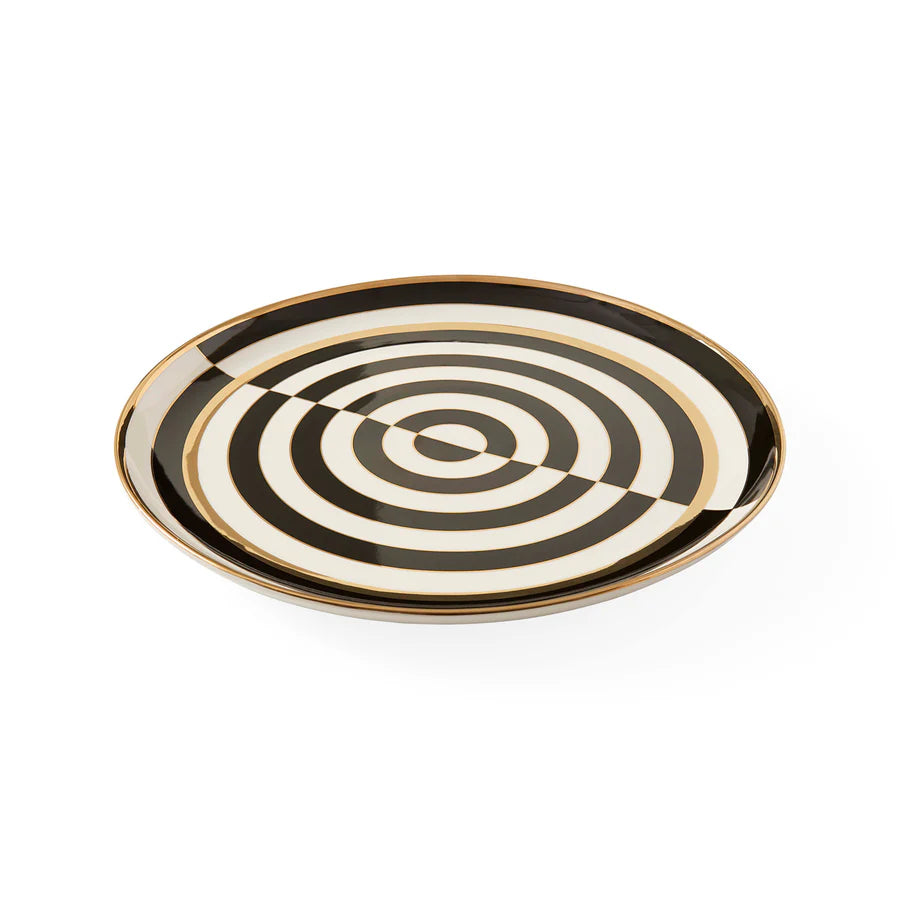 Op Art Round Serving Tray – Estrelas Haute Living